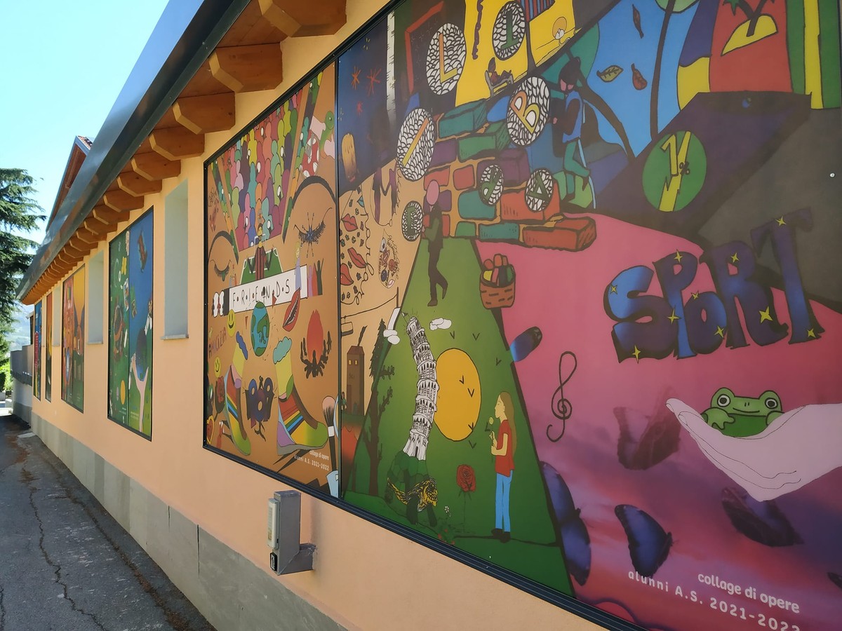 Nus, il murales di Paolo Contoz e Ilario Gianotti fa risplendere l'area ...